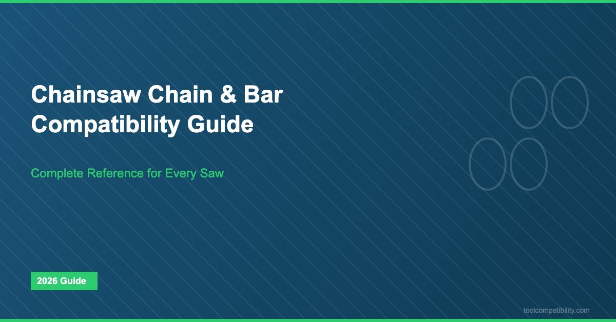 Chainsaw Chain & Bar Compatibility Guide (2026) - Tool Compatibility