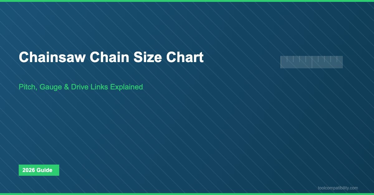 Chainsaw Chain Size Chart — Pitch, Gauge & Drive Links Explained (2026 ...