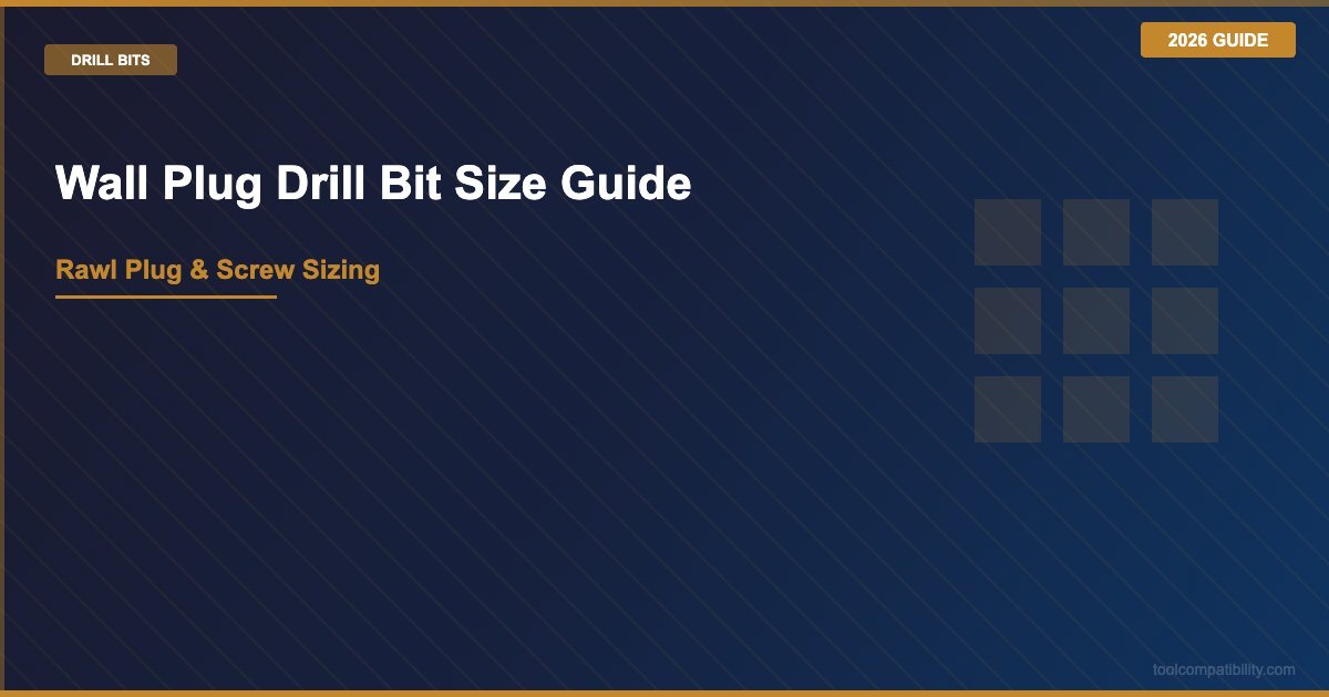Wall Plug Drill Bit Size Guide — Rawl Plug Sizing Chart (2026) - Tool ...