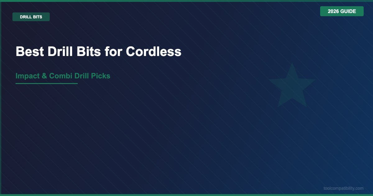 Best Drill Bits for Cordless Drills (2026 Guide) - Tool Compatibility