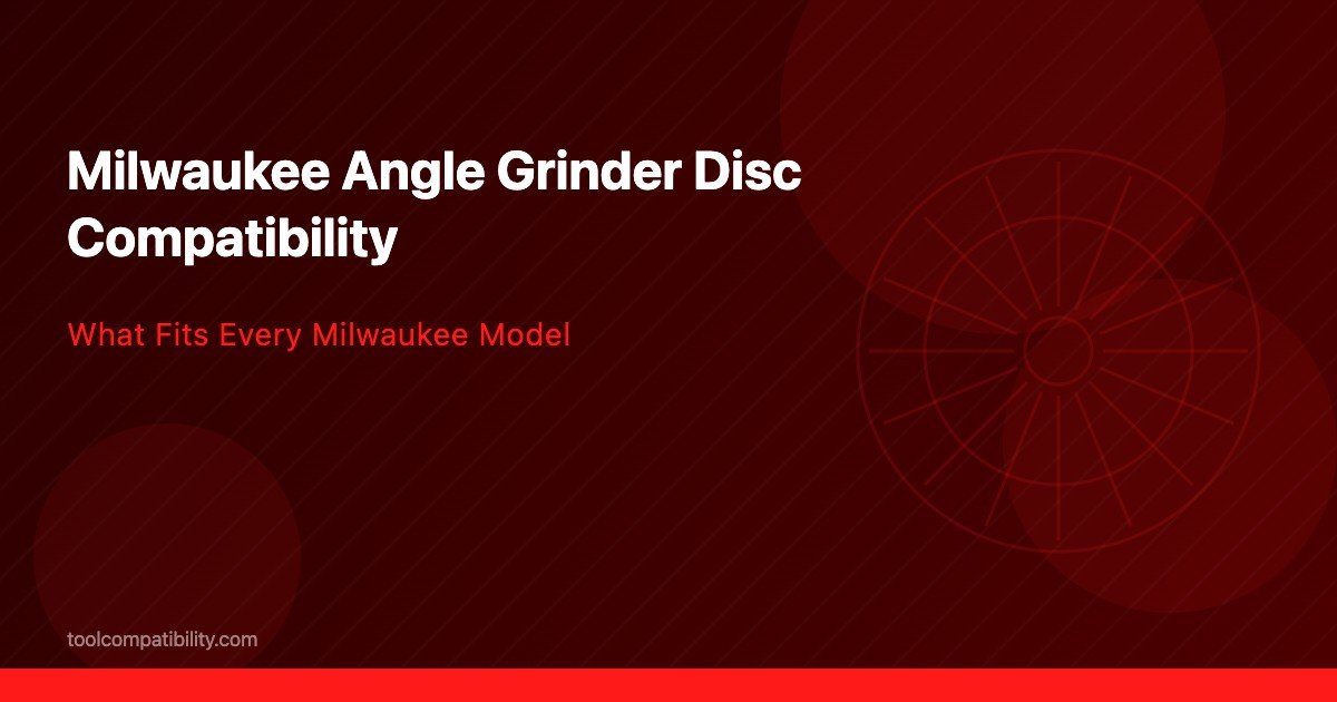 Milwaukee Angle Grinder Disc Compatibility (2026) — What Fits Every Model