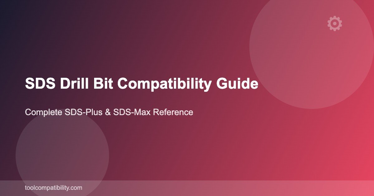 SDS Drill Bit Compatibility Guide — SDS-Plus, SDS-Max & More - Tool ...